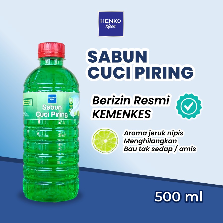 HENKO Kleen Sabun Cuci Piring 500ml - Henko Kleen